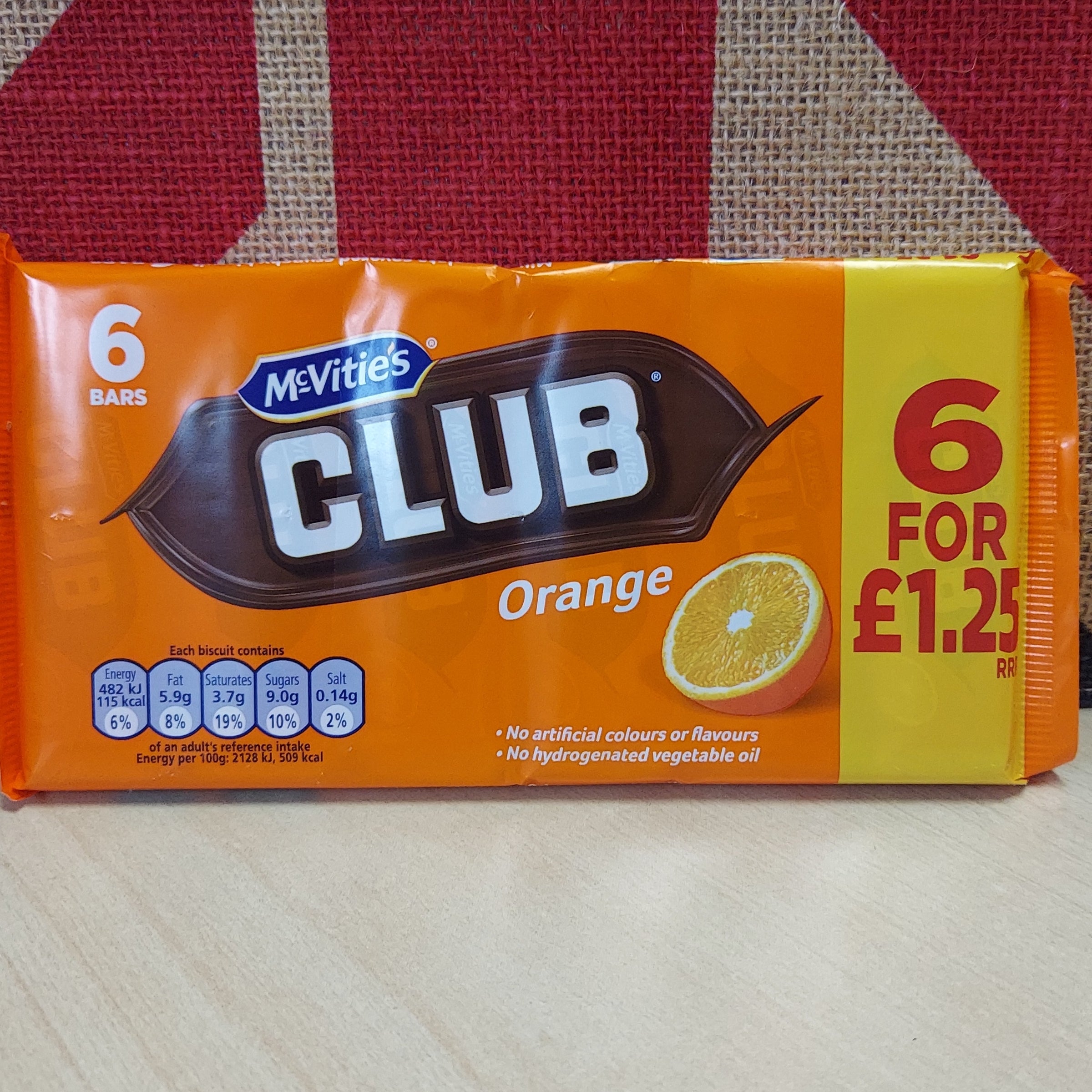 Mcvitie's Club Orange 6 Pack 137 G | British Marketplace
